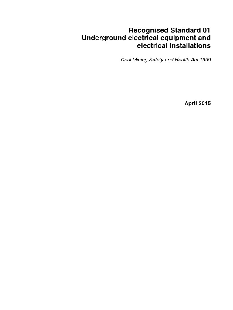 Recognised Standard 01 PDF | PDF | Electrical Wiring | Cable