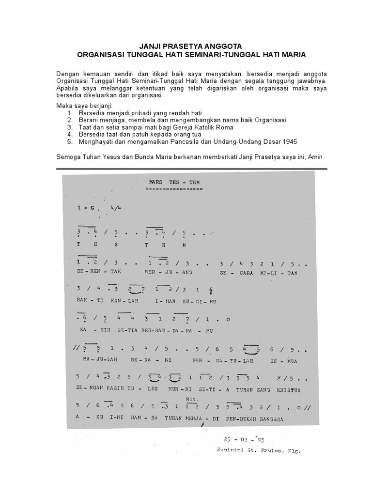Janji Prasetya Anggota & Mars THS THM | PDF | Gaya Hidup