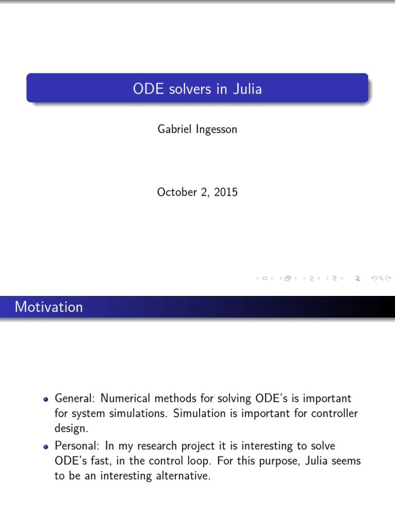Julia Ode | PDF | Ordinary Differential Equation | Numerical Analysis