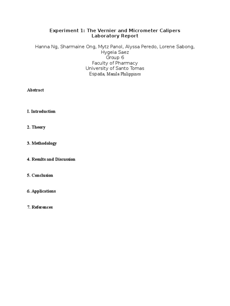 Exp1 - Formal Report | PDF | Science & Mathematics