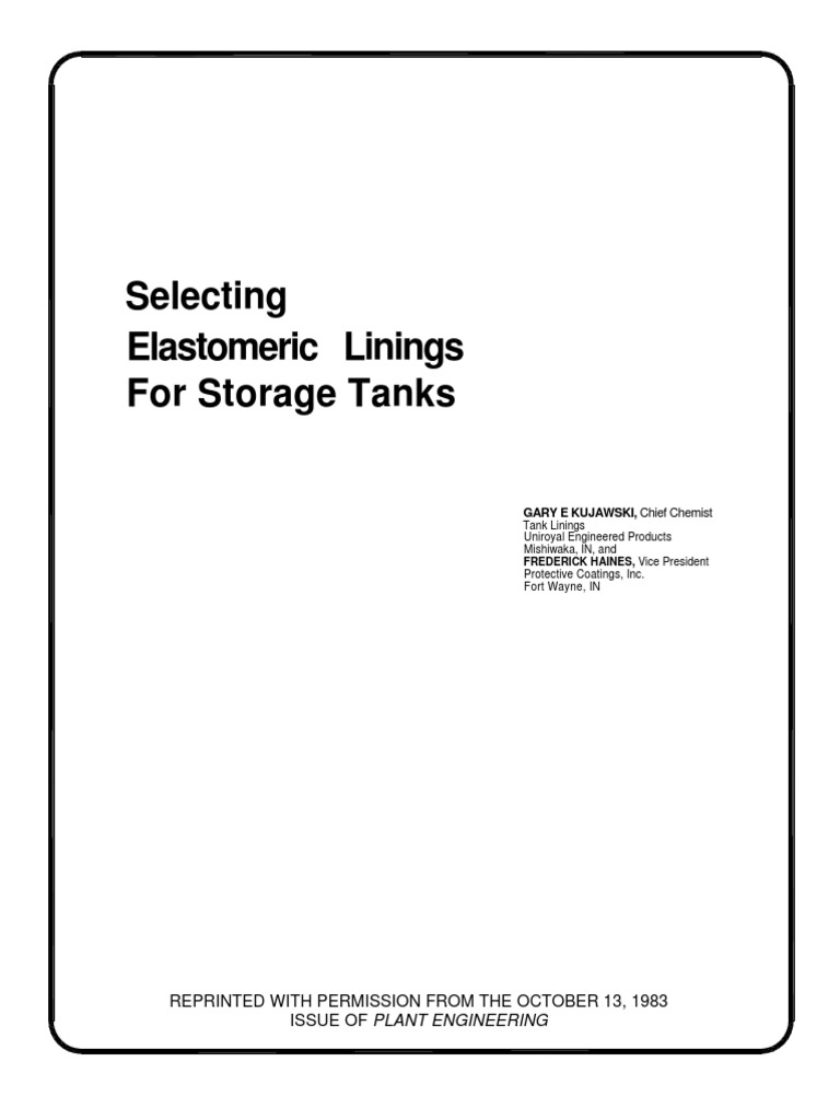 Rubber Linning Selection PDF | PDF | Natural Rubber | Wear