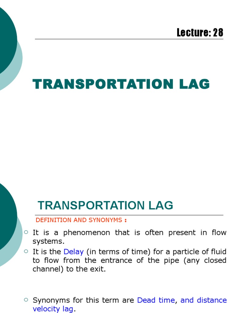 Transportation Lag | PDF | Lag | Temperature