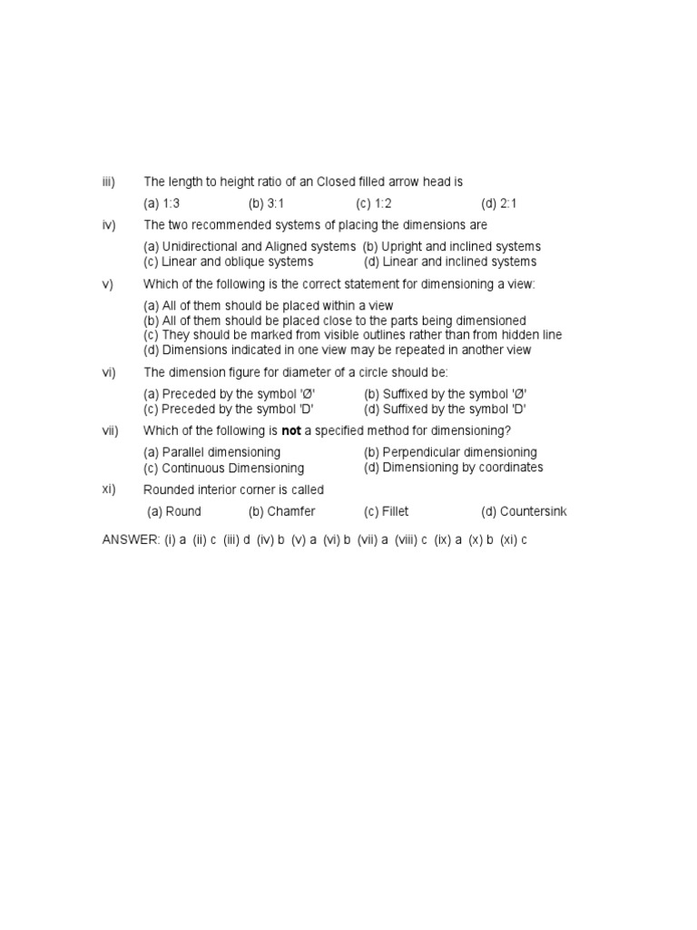 Technical Drawing Dimensioning Guide | PDF | Circle | Perpendicular