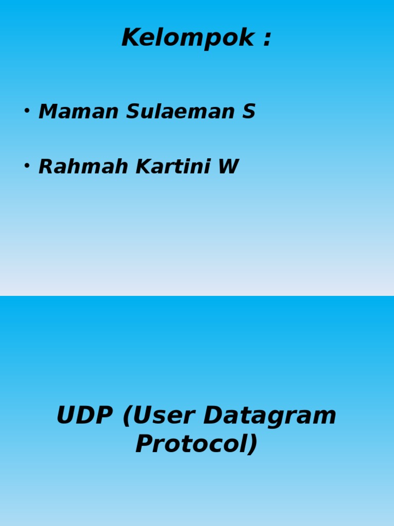UDP (User Datagram Protocol) | PDF