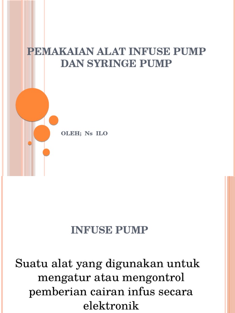 Infus Pump Dan Syringe Pump | PDF