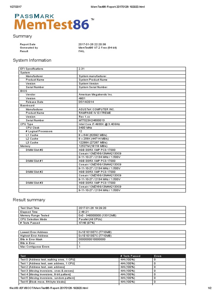 Test # Tests Passed Errors | PDF | Games & Activities | Computers