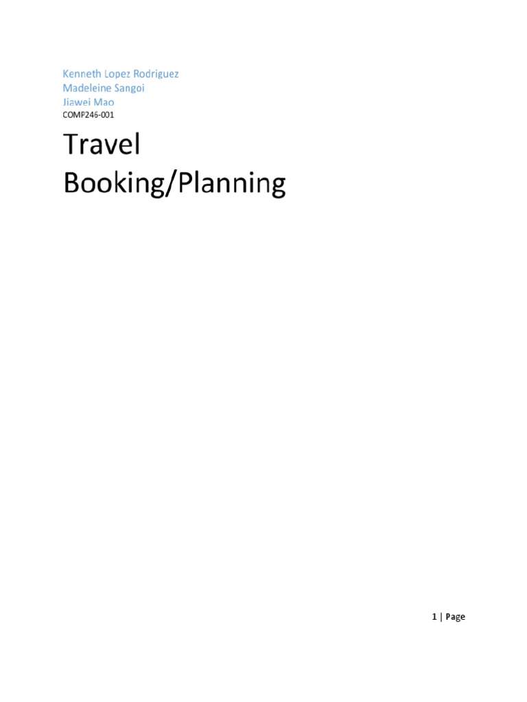 Online Travel Booking System Overview | PDF | Use Case | Point Of Sale