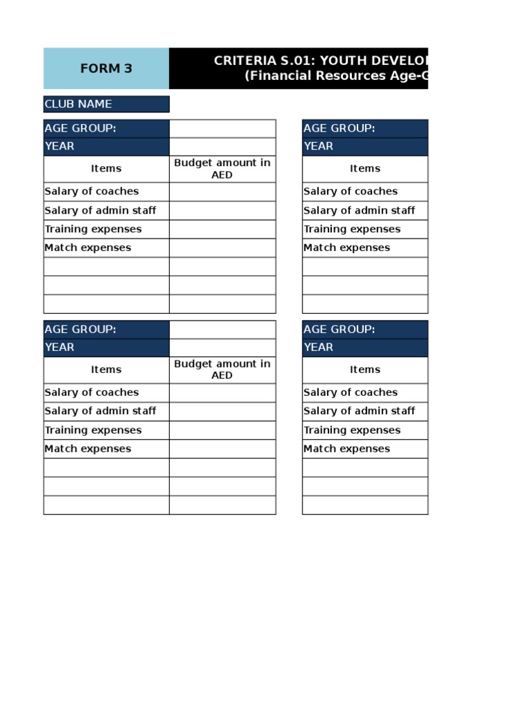 Form 3 - s.01 Youth Dev Prog (Finance) | PDF
