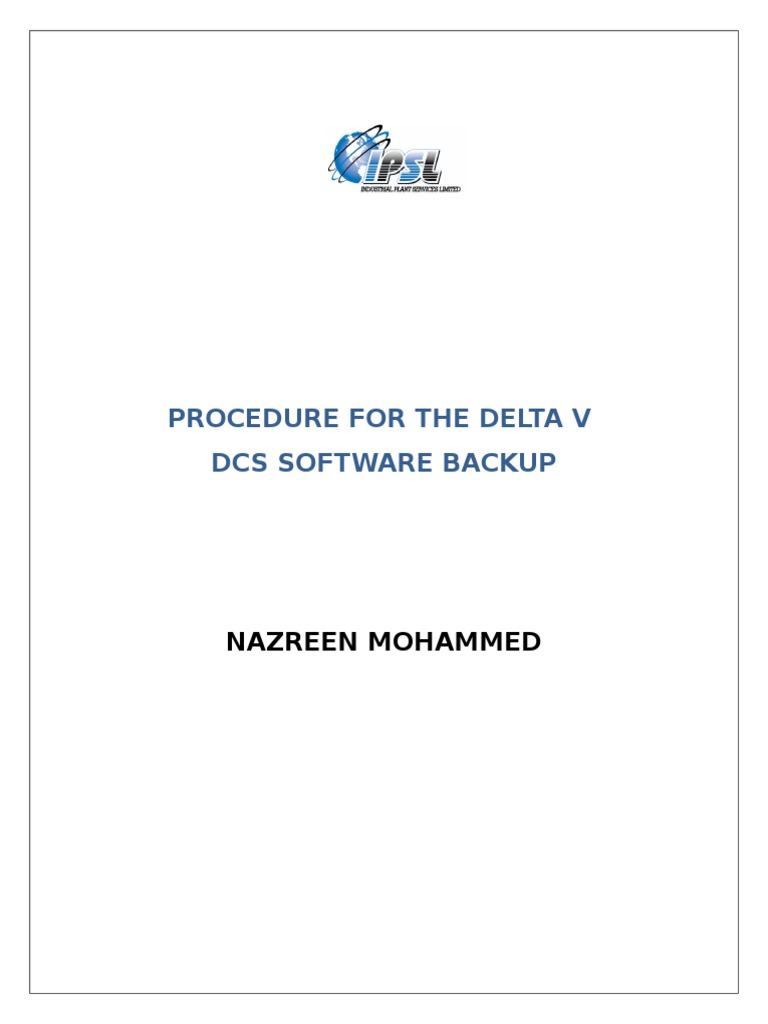 DCS Software Backup Procedure | PDF | Backup | Directory (Computing)