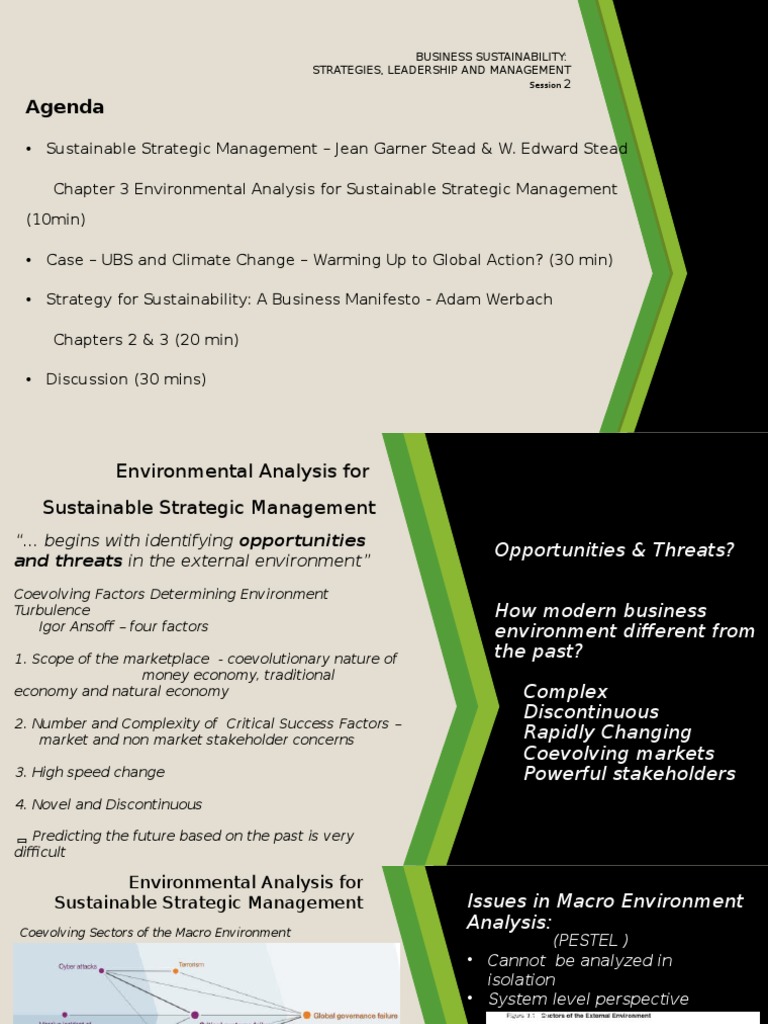 Business Sustainability Session 2 | PDF | Strategic Management | Ubs