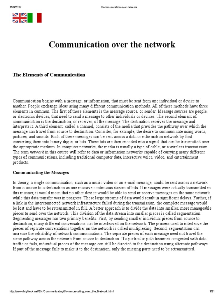 Communication Over Network | PDF | Osi Model | Communications Protocols