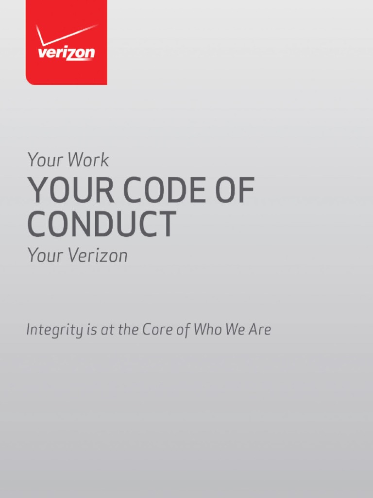 Verizon Code of Conduct | PDF | Insider Trading | Harassment