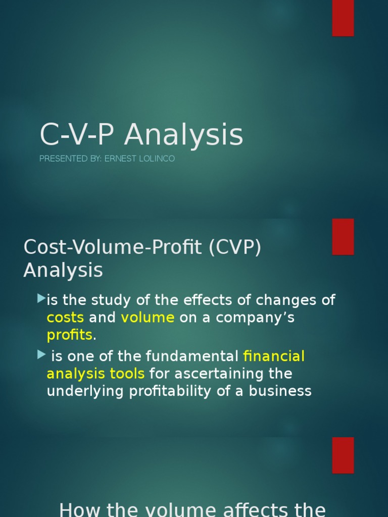 CVP Analysis | PDF | Financial Accounting | Management Accounting
