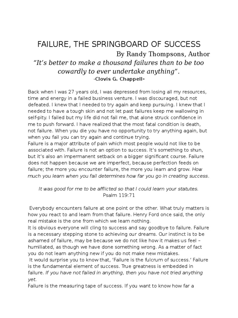 The Springboard of Success | PDF | Walt Disney