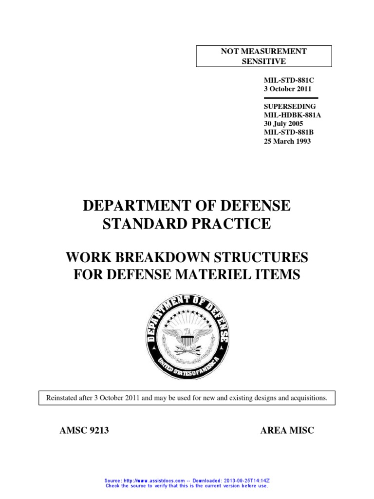 Work Breakdown Structures for Defense | PDF | Systems Engineering ...