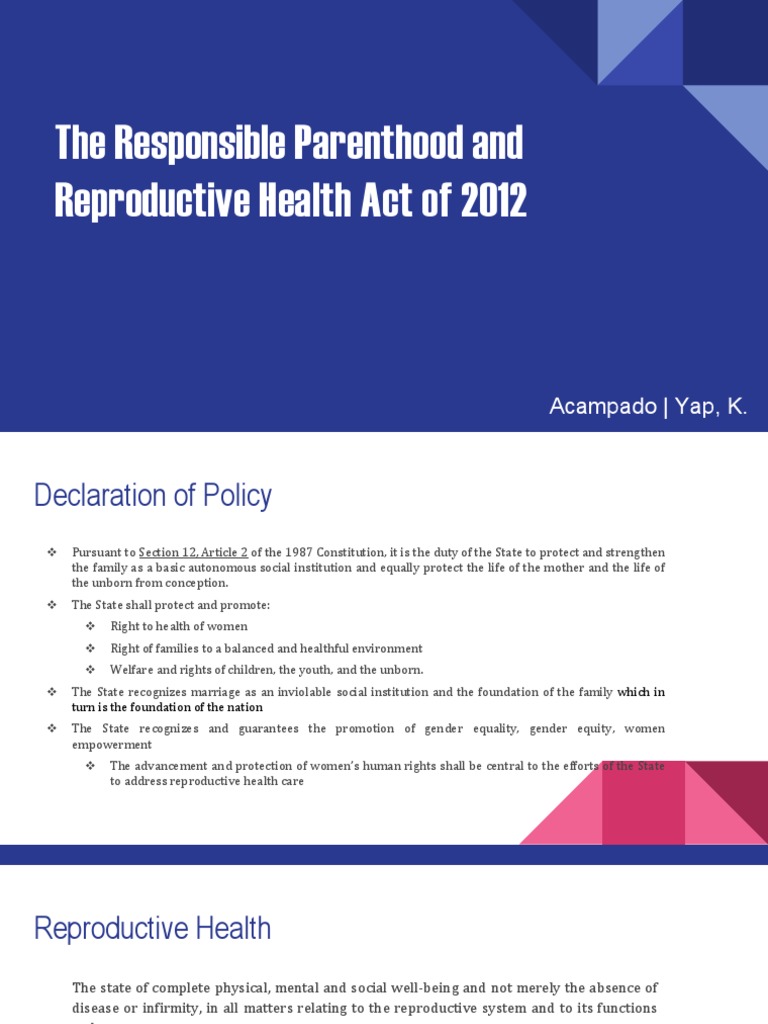 Republic Health Act of 2012 | PDF | Reproductive Health | Family Planning