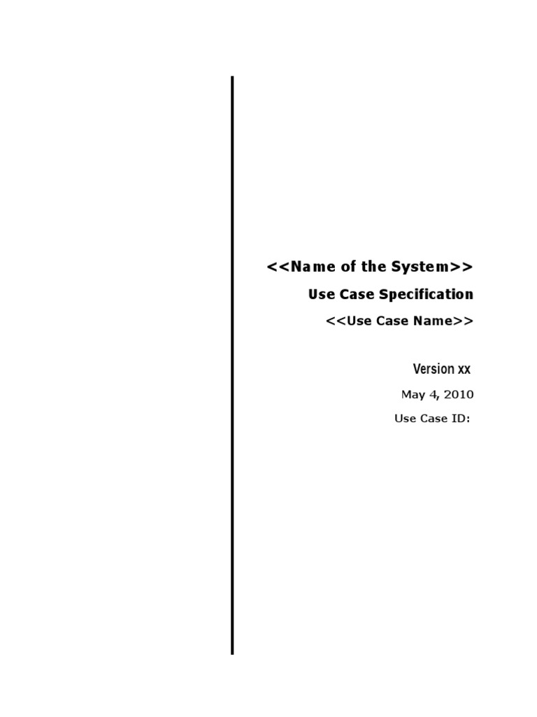 Use Case Template | PDF | Use Case | Hyperlink