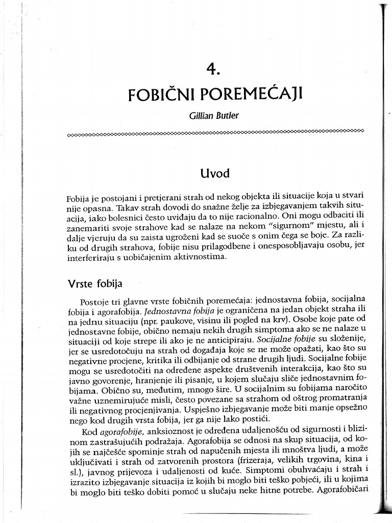 Fobicni Poremecaji | PDF