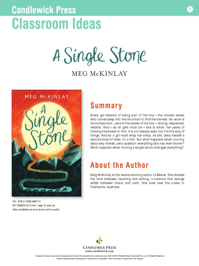 A Single Stone Teachers' Guide | PDF | Cognition | Psychological Concepts