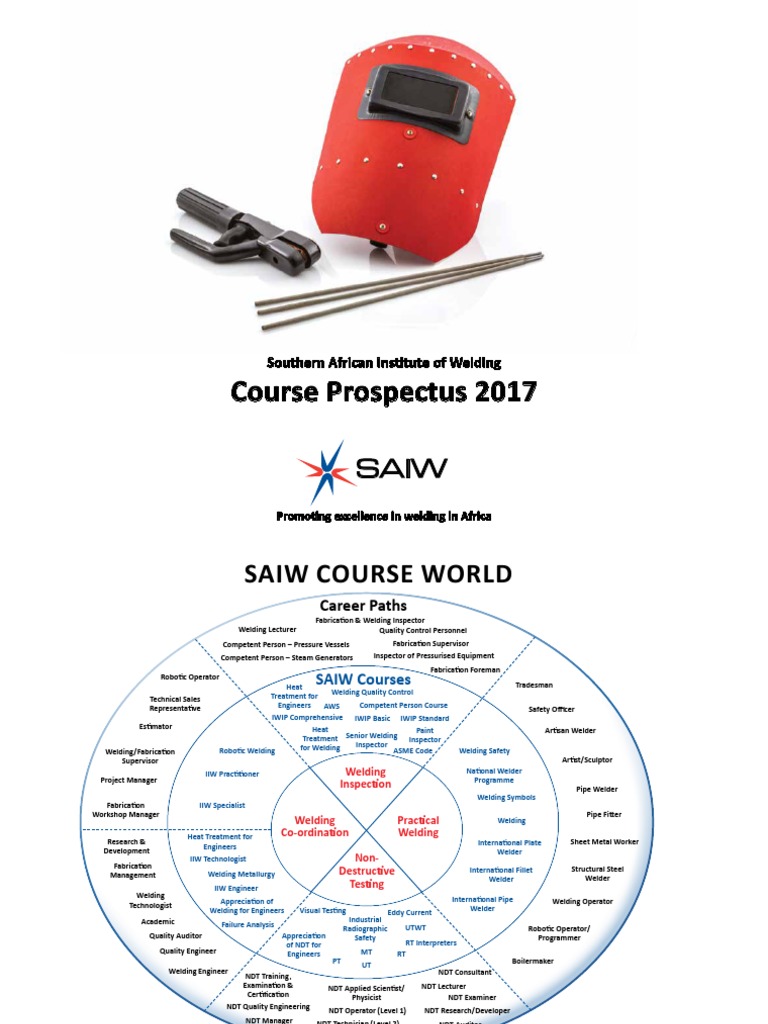 SAIW 2017 Welding Course Guide | PDF | Nondestructive Testing | Heat ...