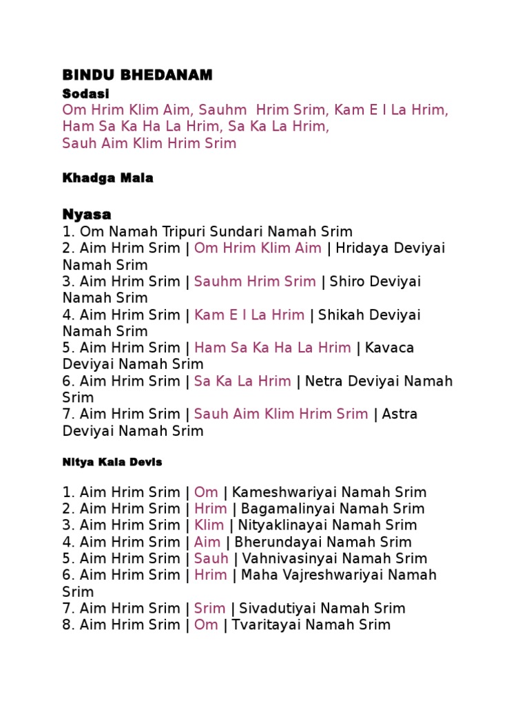 Bindu Bhedanam | PDF | Religion & Spirituality