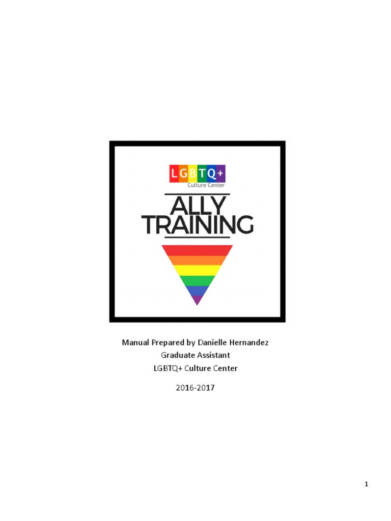 Ally Training Manual | PDF | Transgender | LGBTQIA+ Studies