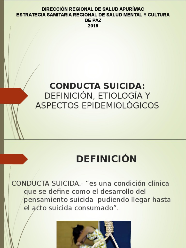 Suicidio Definicion | PDF | Suicidio | Comportamiento