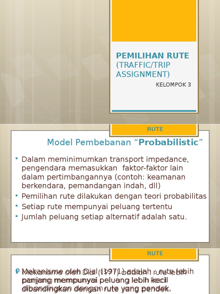 Pemilihan Rute | PDF