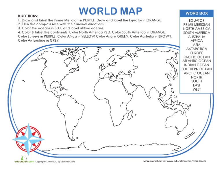World Map Activity PDF | PDF