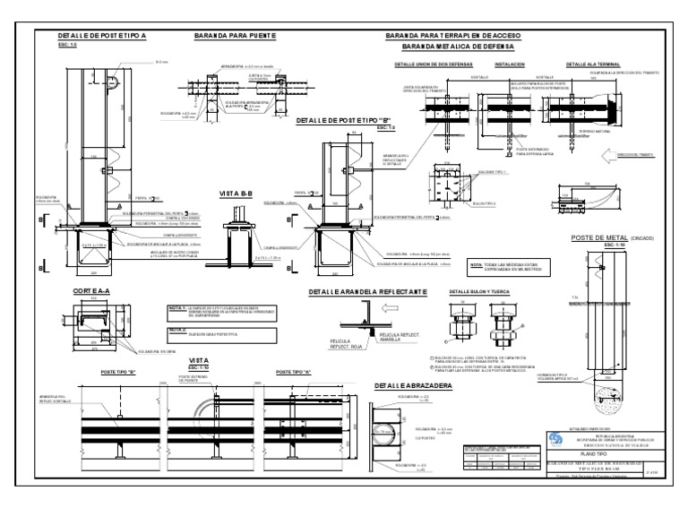 Planos Tipo - Barandas Metalicas Flex Beam | PDF