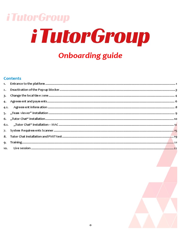 ITutorGroup Onboarding Instruction | PDF | Installation (Computer ...