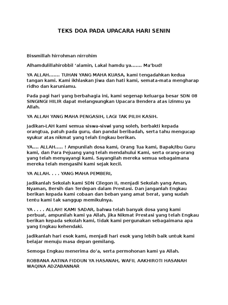 Contoh Teks Doa | PDF