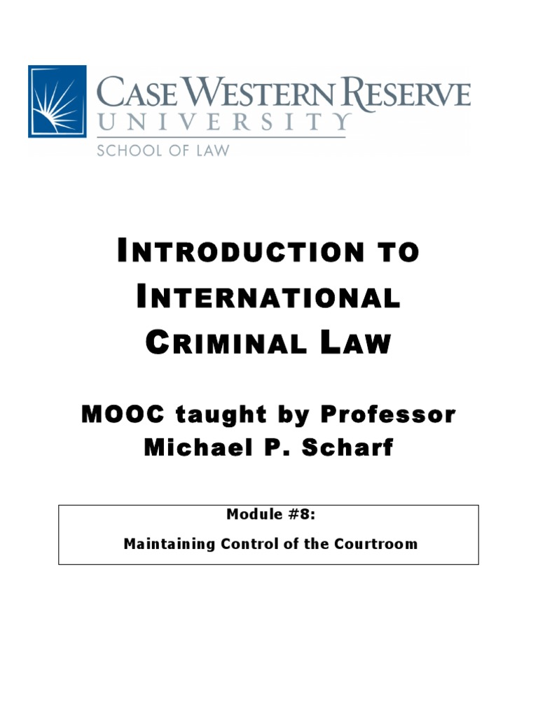 Readings-Maintaining Control of The Courtroom | PDF