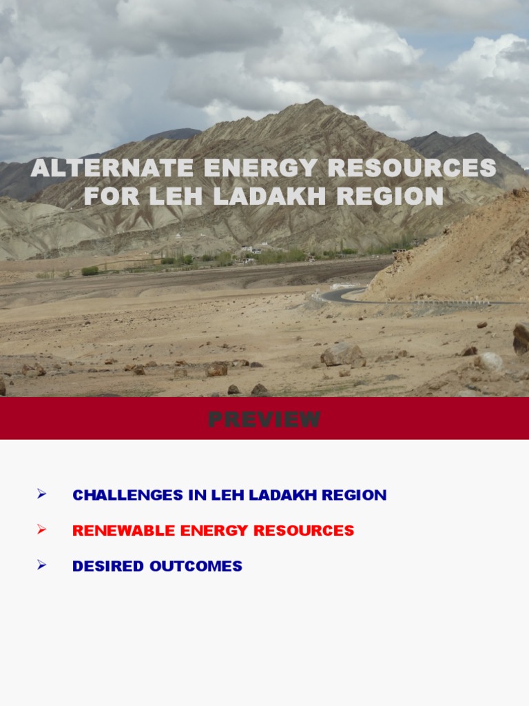 Alternate Energy Resources For Leh-Ladakh Region | PDF | Solar Power ...