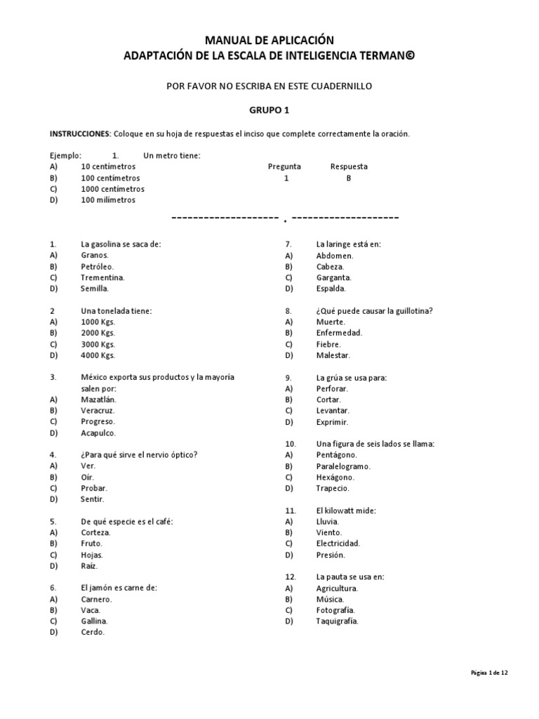 Escala De Inteligencia Terman Pdf Naturaleza