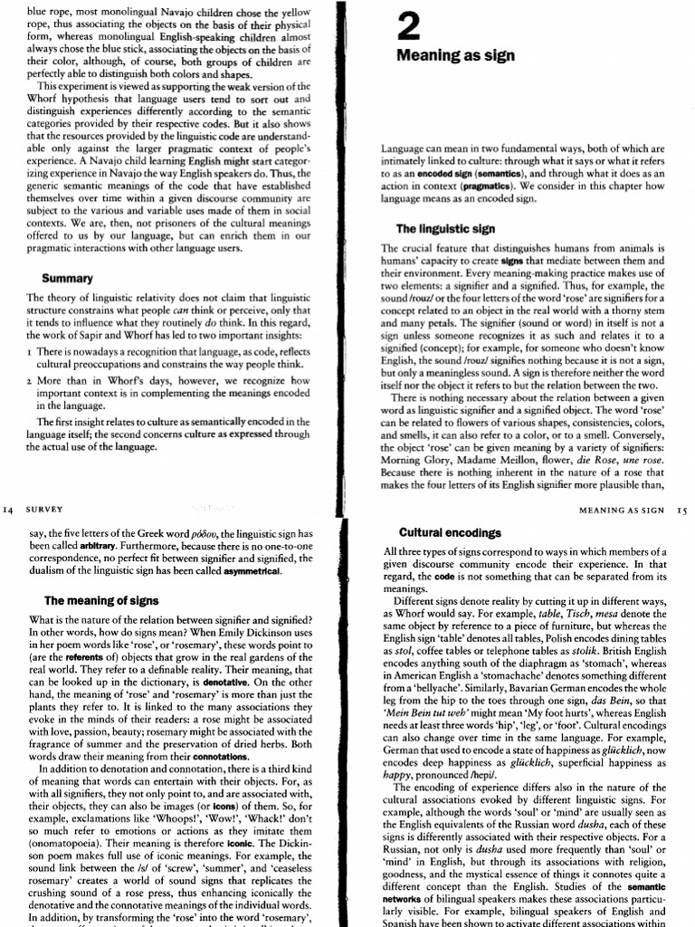 Kramsch Language and Culture Ch2 Meaning As Sign | PDF