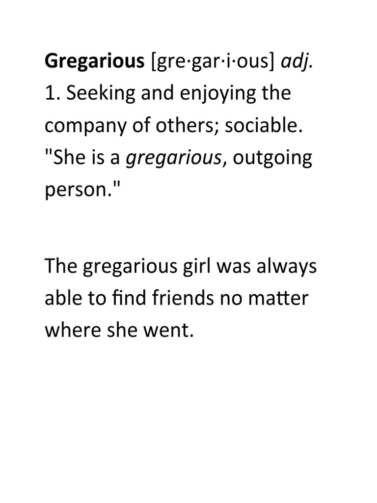 Gregarious | PDF | Self-Improvement