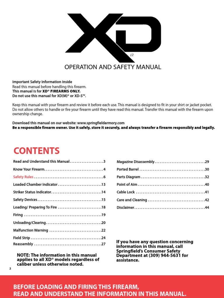 Operation and Safety Manual | PDF | Trigger (Firearms) | Firearms