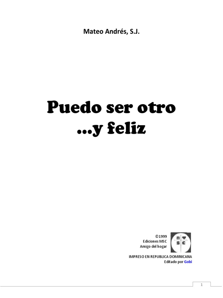 Puedo Ser Otro... y Feliz | PDF | Evolución | Sicología