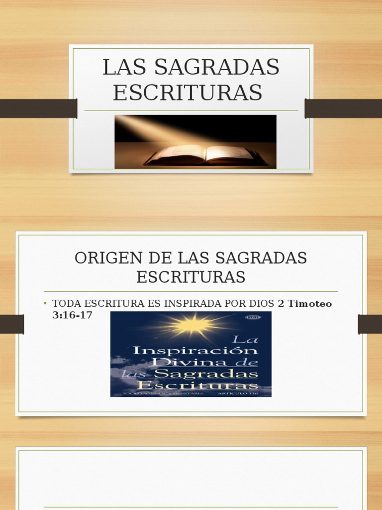 Las Sagradas Escrituras | PDF