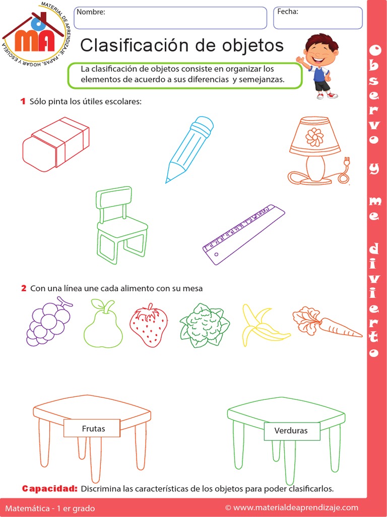 Clasificando objetos por sus características y propiedades | PDF