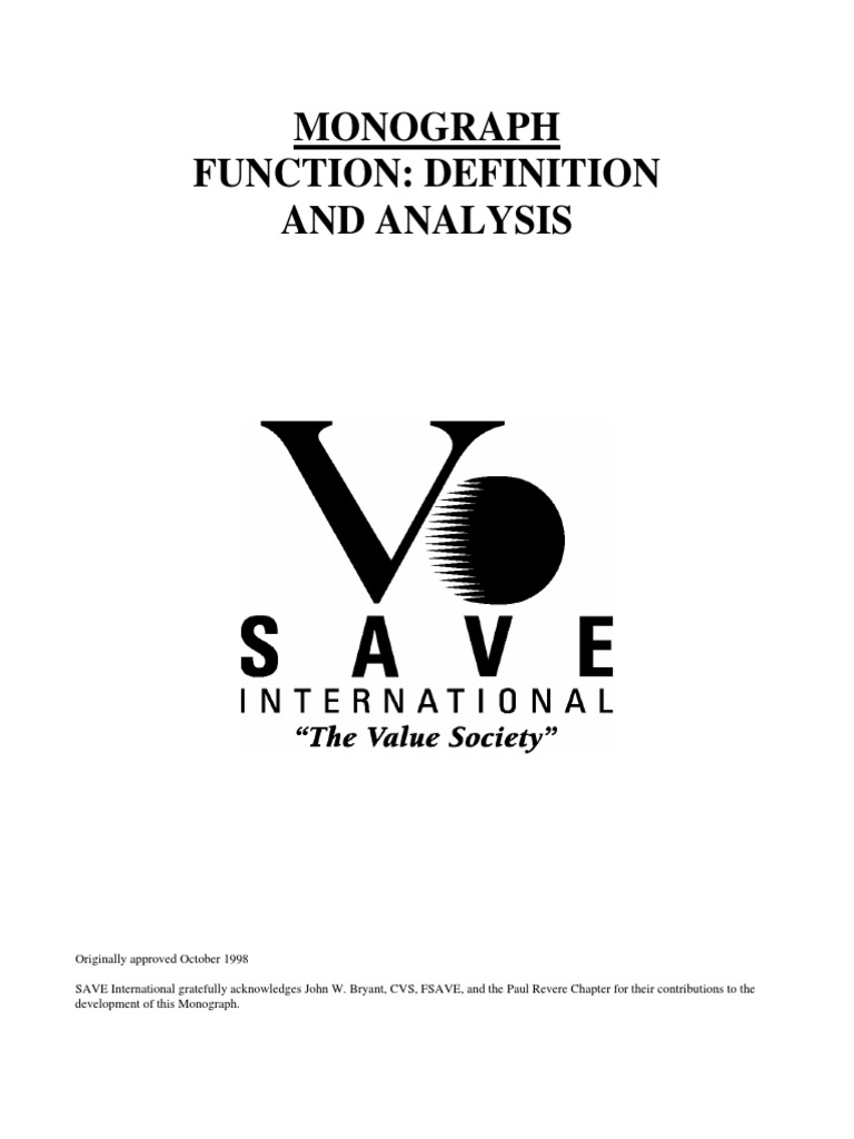 Monograph Function: Definition and Analysis | PDF | Function ...