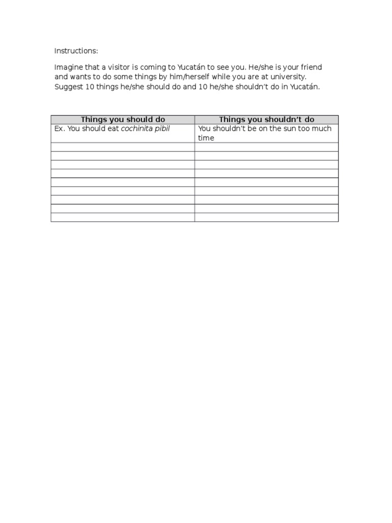 A Visitor. Instructions | PDF