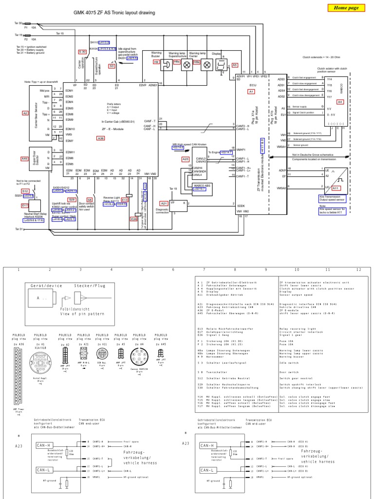 ZF As Tronic Schematic E PDF | PDF | Transmission (Mechanics) | Vehicles