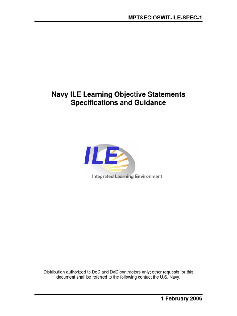 Navy ILE Learning Objective Statements | PDF | Educational Assessment ...