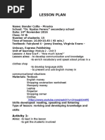 Lesson Plan: At the Toyshop | PDF | Lesson Plan | Education Theory