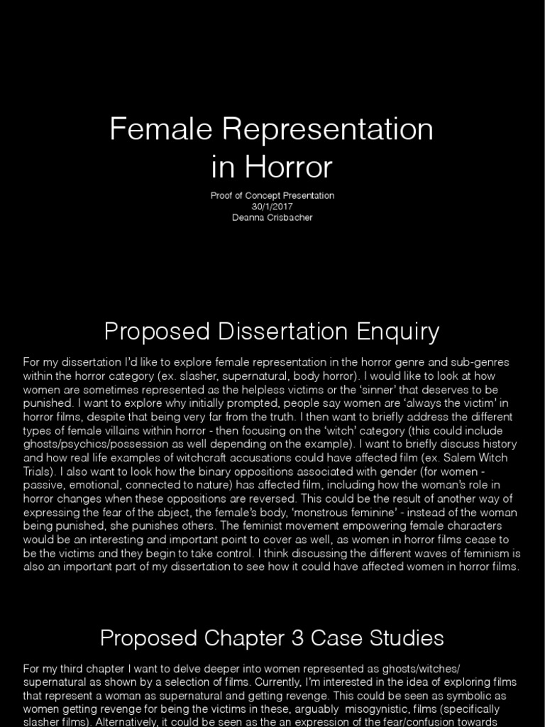 Female Representation in Horror | PDF | Horror Films | Feminism