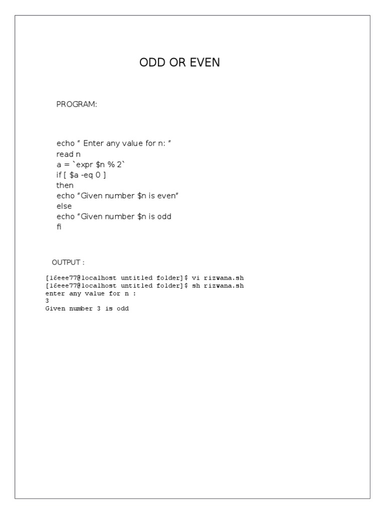 Odd or Even | PDF | Teaching Methods & Materials