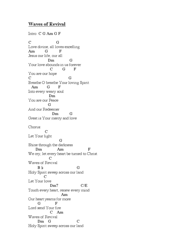 Waves of Revival Worship Chords | PDF | Christian Behaviour And ...