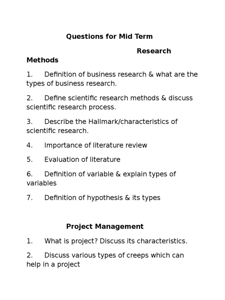 Questions For Mid Term1 | PDF | Career & Growth | Self-Improvement